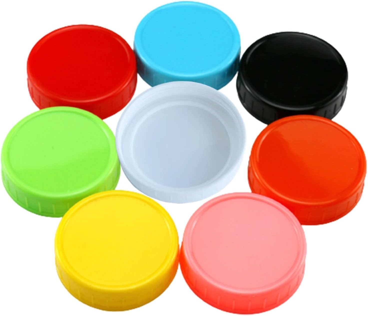 RuishiLinh 8 Pcs Wide Mouth Mason Jar Lid 86mm Plastic Canning Lid ...