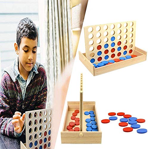 Snapklik.com : Arfun 4 In A Row Wooden Connect Board Game, Foldable ...
