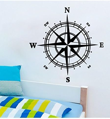 BooDecal Navigation Compass Wall Decals Stickers Decors for Living Room ...