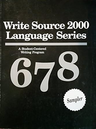 WRITE SOURCE 2000 LANGUAGE SERIES........Sampler.: Write Source: 9780939045716: Amazon.com: Books