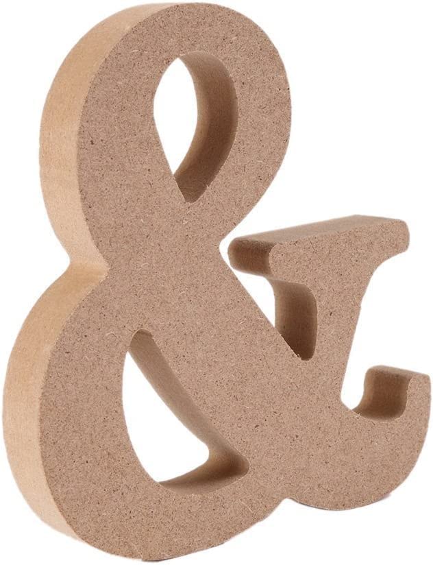 Wooden MDF & Symbol - Size 30cm Tall - Free Standing Wooden Letters for ...