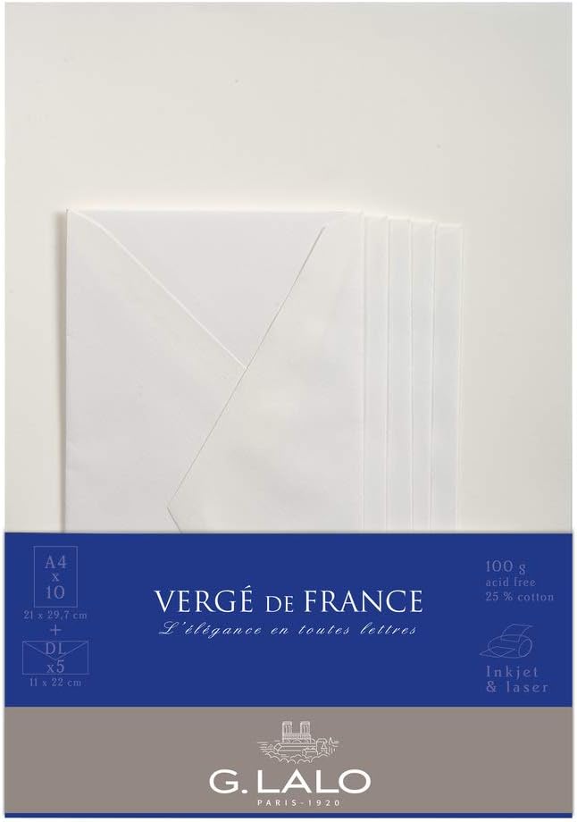 Three Candlesticks Luxury Writing Paper, 1 Pad, 40 Sheets, A4 - White ...