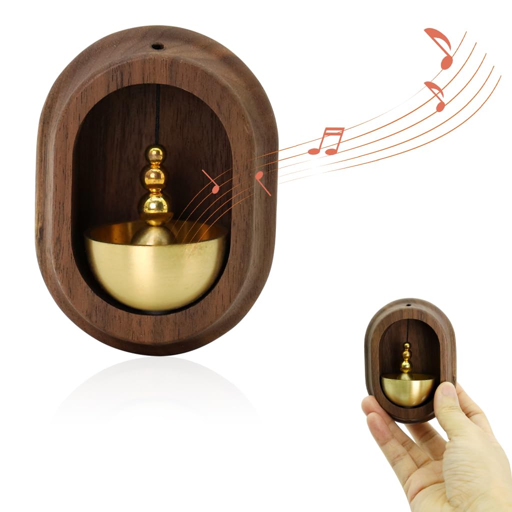 Hasthip Walnut Wooden Door Bell Brass Bell Dopamine Door Bell ...