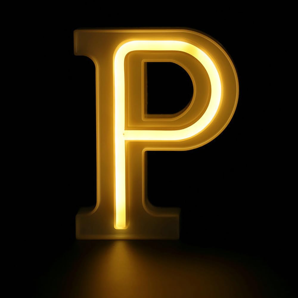 Neon Letter Lights 26 Alphabet Letter Light Up Letters Sign for Night ...