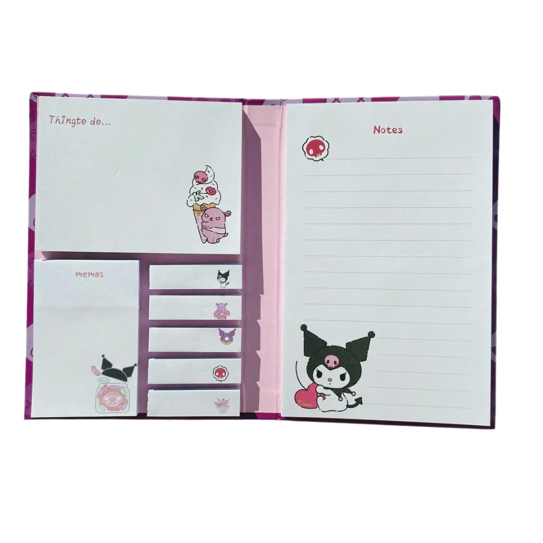 R H LIFESTYLE 560 Sheets Sticky Notes Set Kuromi Sticky Notes Pastel ...