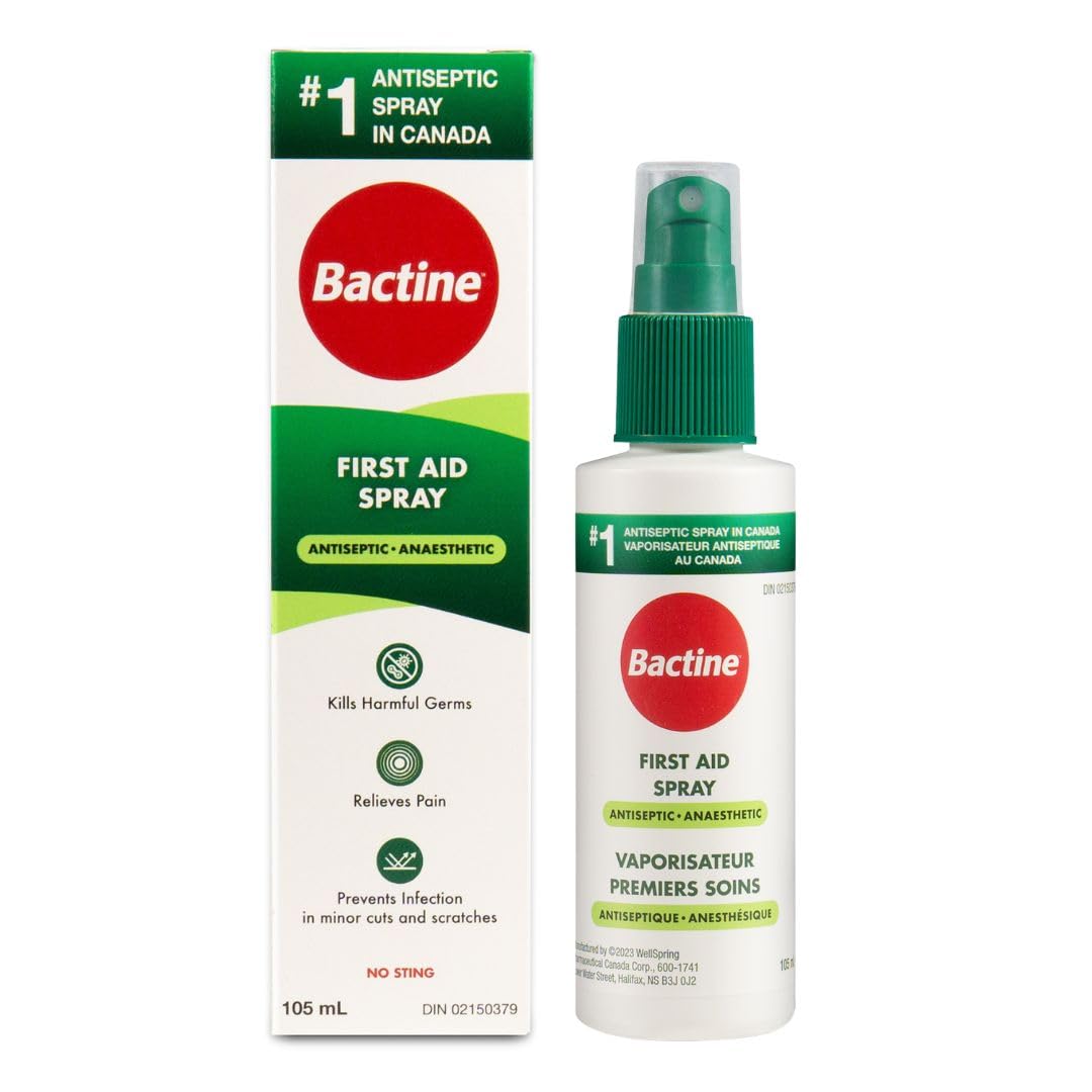 Bactine First Aid Spray for Pain Relief and Itch Relief, Antiseptic ...