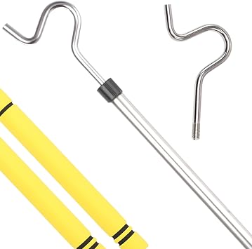 Amazon.com: Frebuta Clothes Hook Pole, 51In Closet Reacher Pole ...