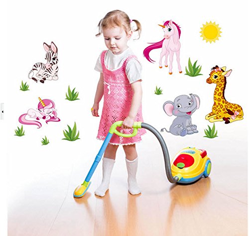 Syga 'Cartoon Animals Wall' Wall Sticker (PVC Vinyl, 50 cm x 5 cm x 5 ...