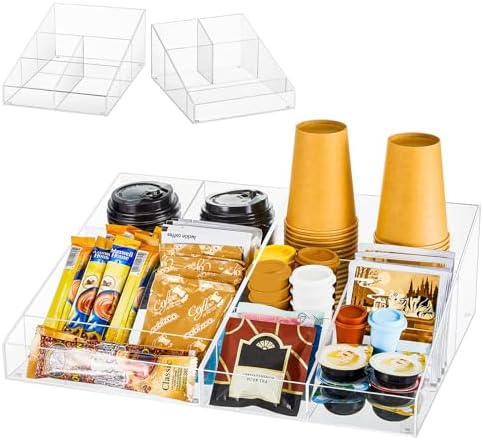 Amazon.com | Lineshading 2 Pcs Acrylic Coffee Station Organizer for ...