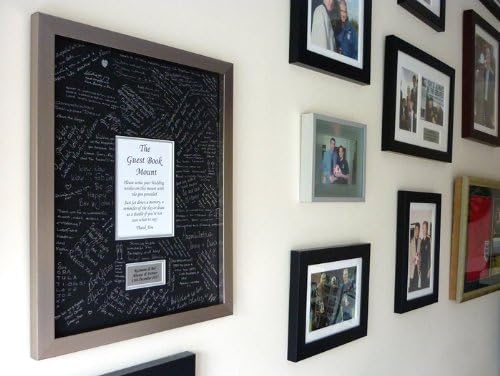 Personalised Wedding Guest Book Frame - SILVER - Contemporary ...