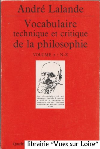 Amazon.com: VOCABULAIRE TECHNIQUE ET CRITIQUE DE LA PHILOSOPHIE. Volume ...