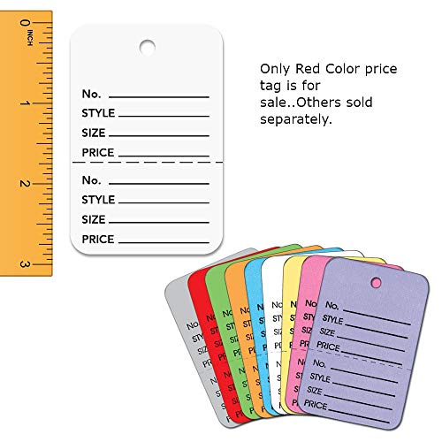Amazon.com: Perforated Price tags in Red 1.75 W x 2.85 H Inches - Pack ...