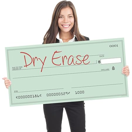 Pixelverse Design - Giant Award Presentation Dry Erase Check - 16x32 ...