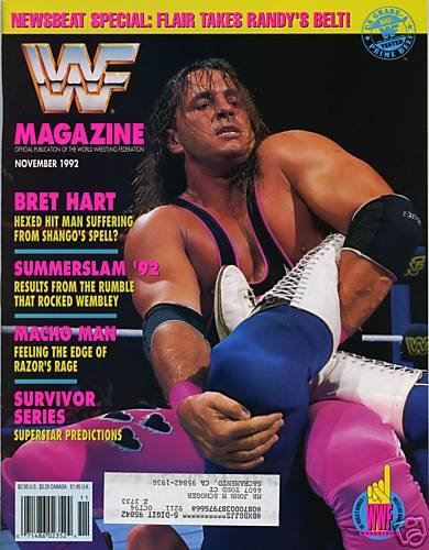 WWF MAGAZINE-NOVEMBER 1992 ISSUE-BRET HART COVER: WWF: Amazon.com: Books