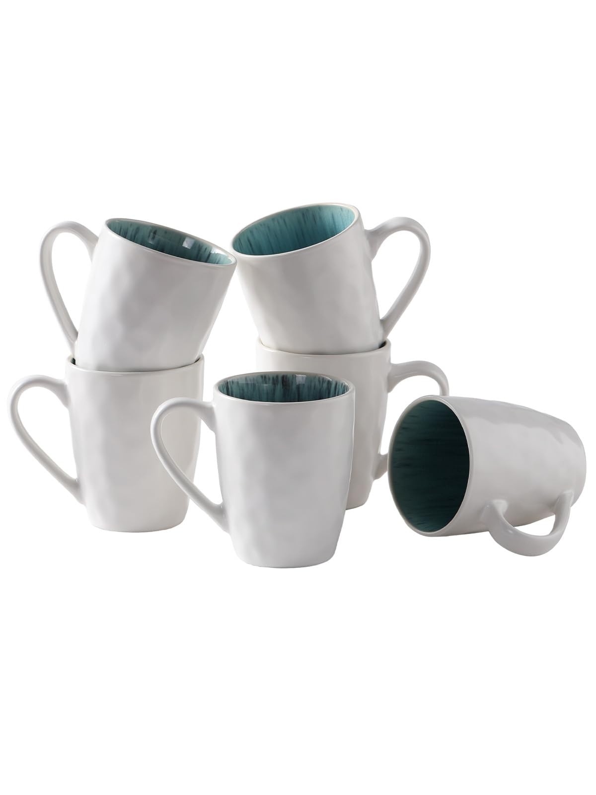 Amazon.com | DOWAN Coffee Mugs, Stoneware Coffee Mugs Set of 6, 16 oz ...