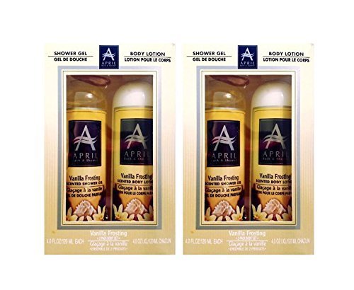 Amazon.com: April Bath & Shower Vanilla Frosting 2 Pack Body Set ...