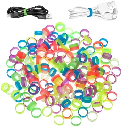 200pcs Silicone Rubber Bands Rings, Non-slip small rubber bands ...