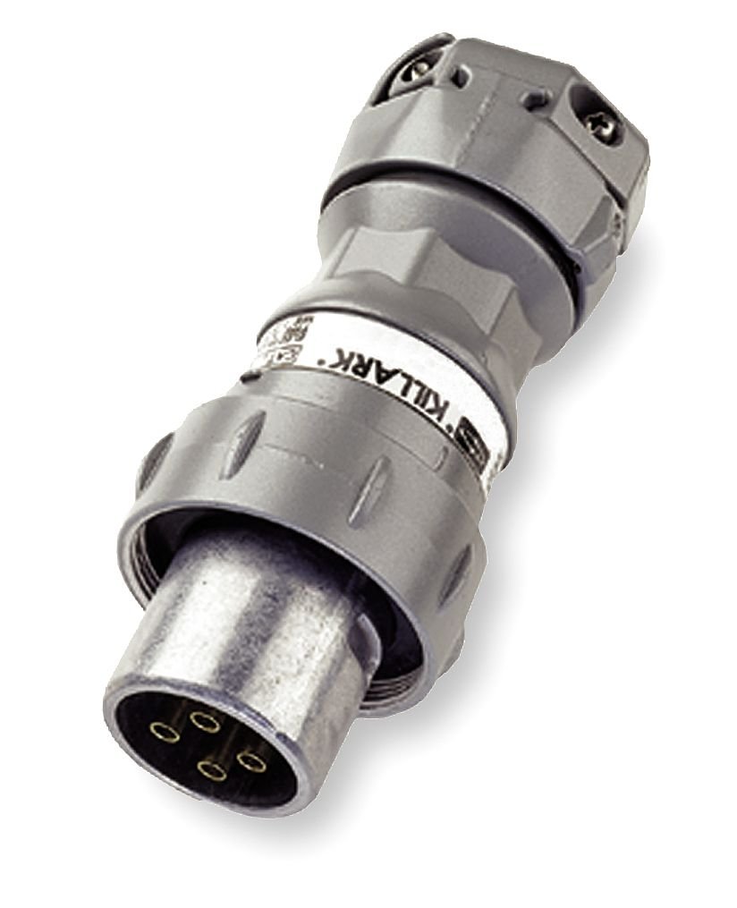Killark VP3385 Pin and Sleeve Plug, 2 Wire, 3 Pole, 30 Amp, 600V ...