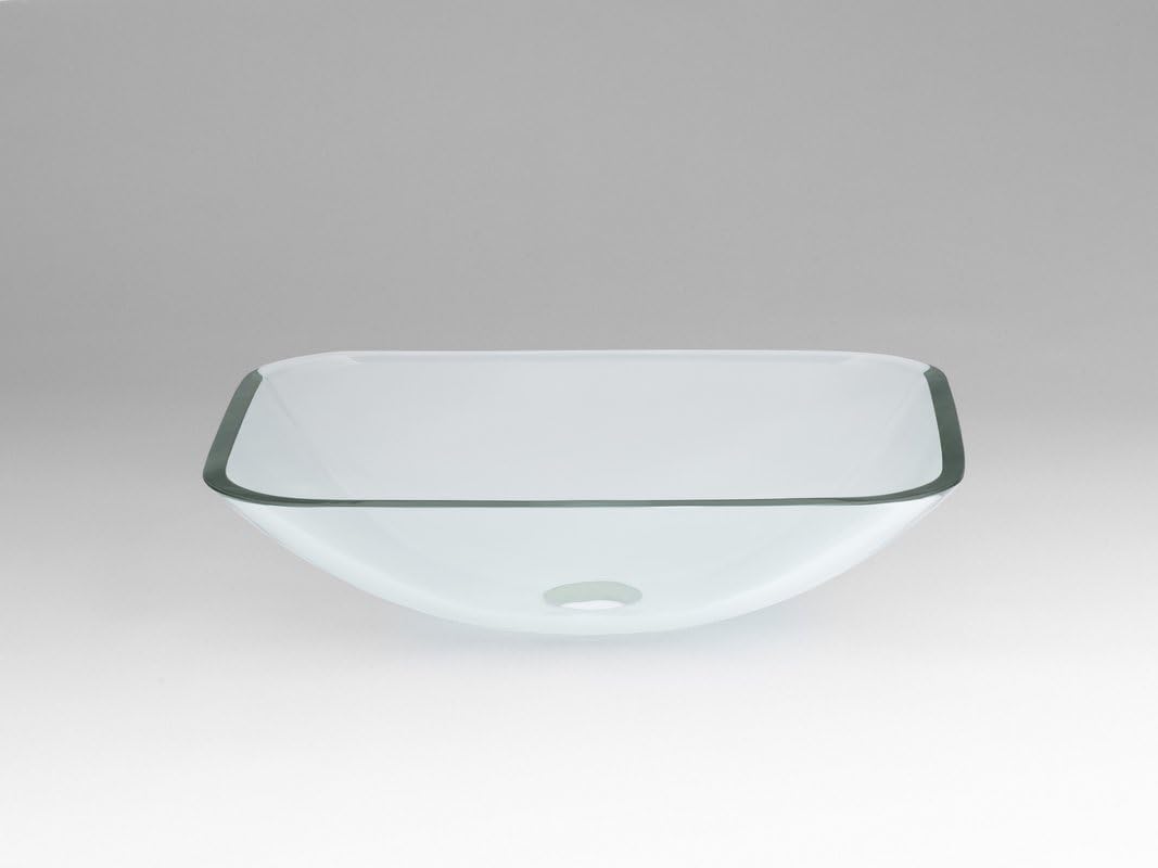Ronbow 420527-L7 Rectangular Vessel Sink with Tempered Glass - Amazon.com