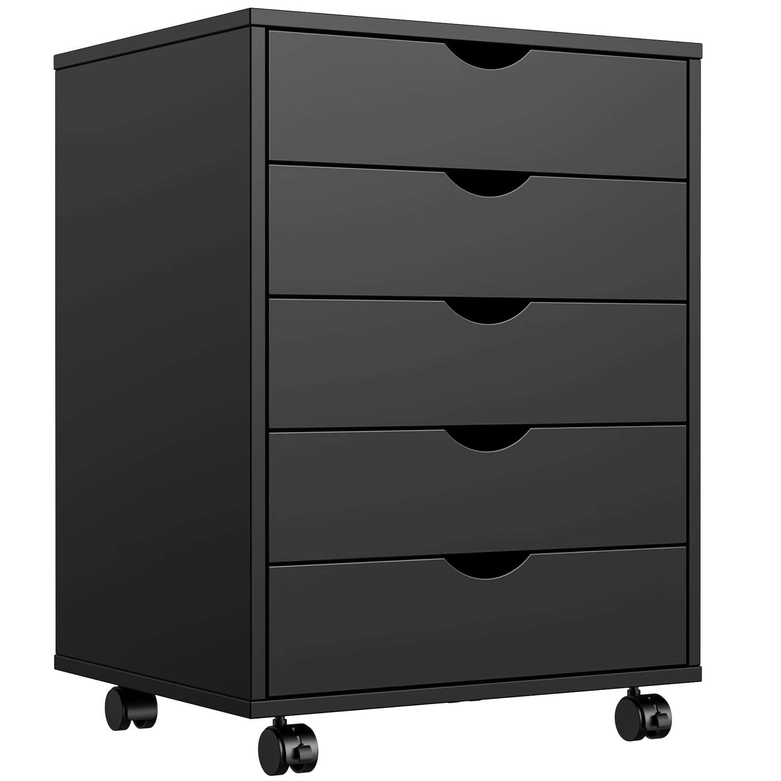 Amazon.com: 5-Drawer File Cabinet, Wood Vertical Filing Cabinet, Mobile ...