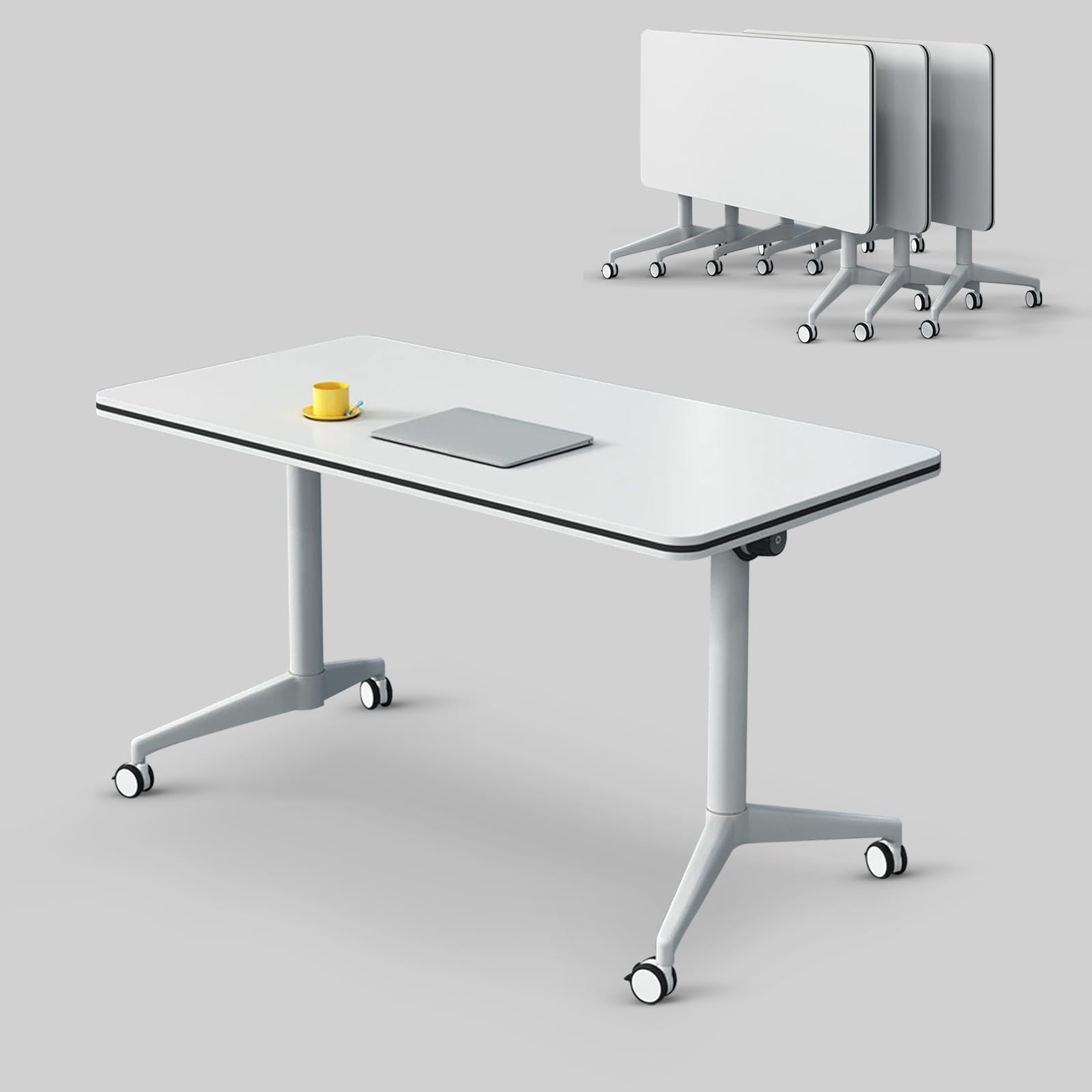 Amazon.com: Modern Conference Room Table, Folding Conference Table ...