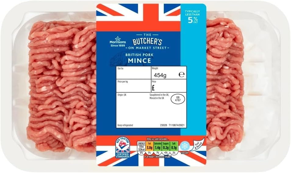 Morrisons British Minced Pork 5% Fat 454g : Amazon.co.uk: Grocery