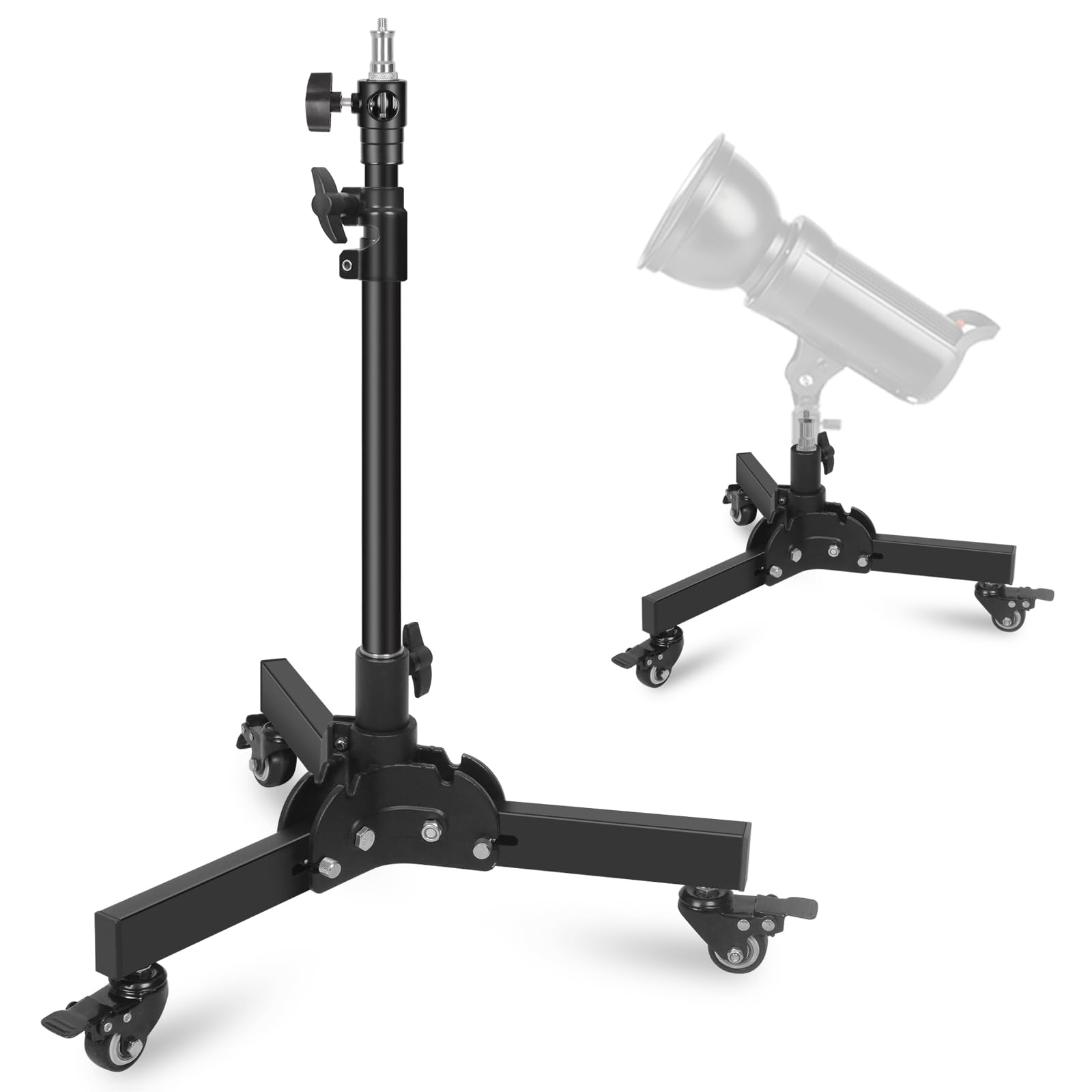 Amazon.com: MSKIRA Heavy Duty Light Stand with Casters, 23.8-32.9 ...