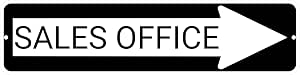 Amazon.com : SALES OFFICE Black Right Arrow 24 x 6 inch Aluminum ...