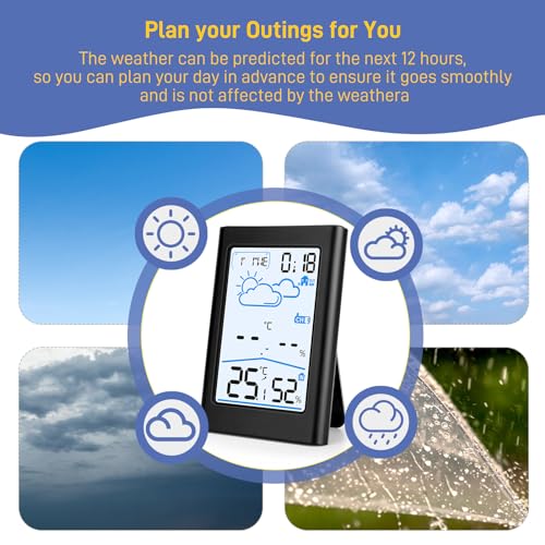 Weather Station, Wireless Thermometer Hygrometer Barometer Indoor ...