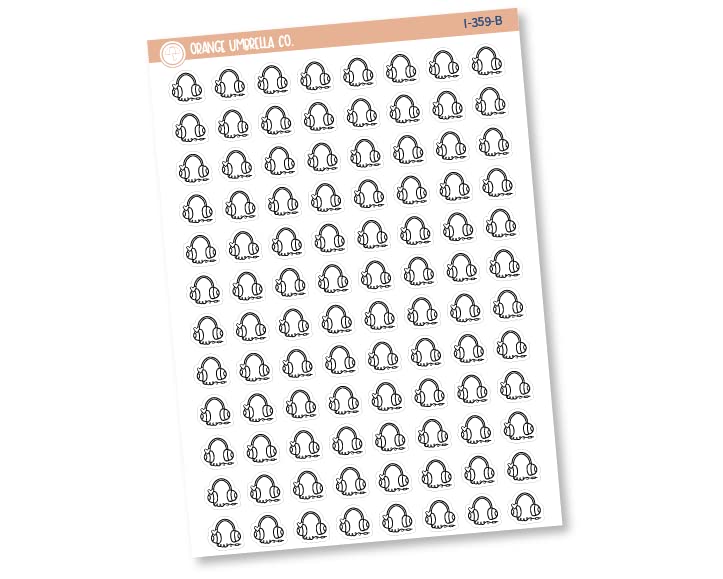 Amazon.com: Headphones Doodle Icon Planner Stickers and Labels | I-359 ...