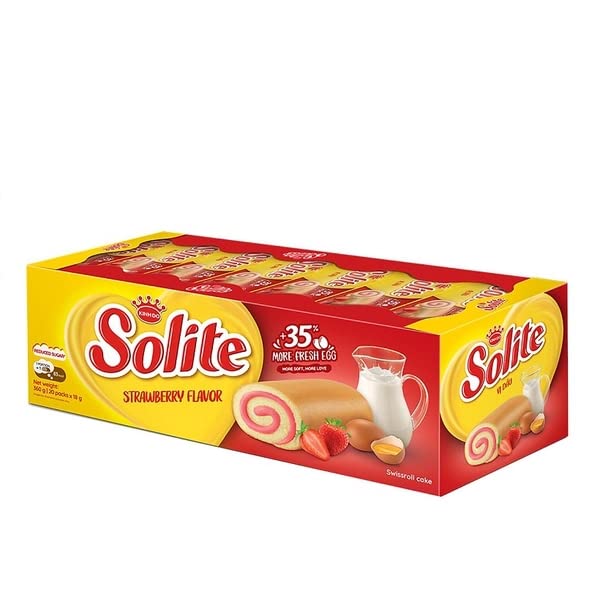 Kinh Do Solite Strawberry Flavour Swissroll Cake 20 Packs (20 X 18g ...