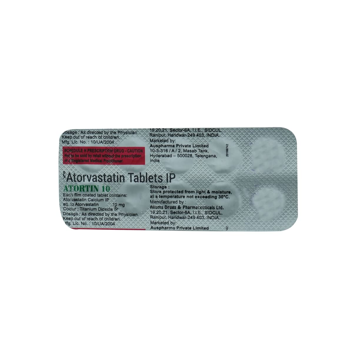 Atortin 10 - Strip of 10 Tablets : Amazon.in: Health & Personal Care