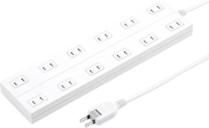Amazon.co.jp: サンワサプライ(Sanwa Supply) 電源タップ 12個口・2P・2m 裏面マグネット ホコリ防止シャッター スイングプラグ ホワイト TAP-2312-2W ...