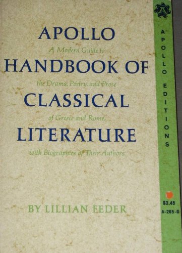 Apollo Handbook of Classical Literature: Feder, Lillian: Amazon.com: Books