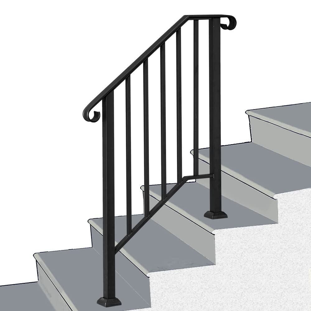 Snapklik.com : Metty Metal Hand Rails For Outdoor Steps- Wrought Iron ...