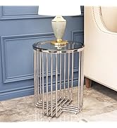 Amazon.com: Esucllc Gold End Table, Modern Round Side Tables for Living ...