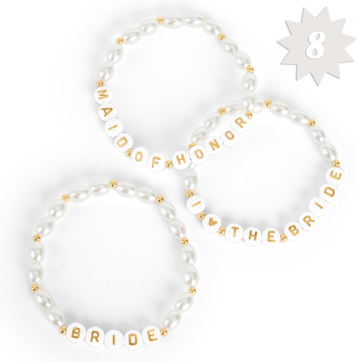 Amazon.com: Tondiamo 24 Pcs Team Bride Bracelet Bachelorette Party ...