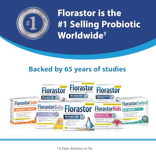 Florastor Probiotics for Digestive & Immune Health, 20 Capsules ...
