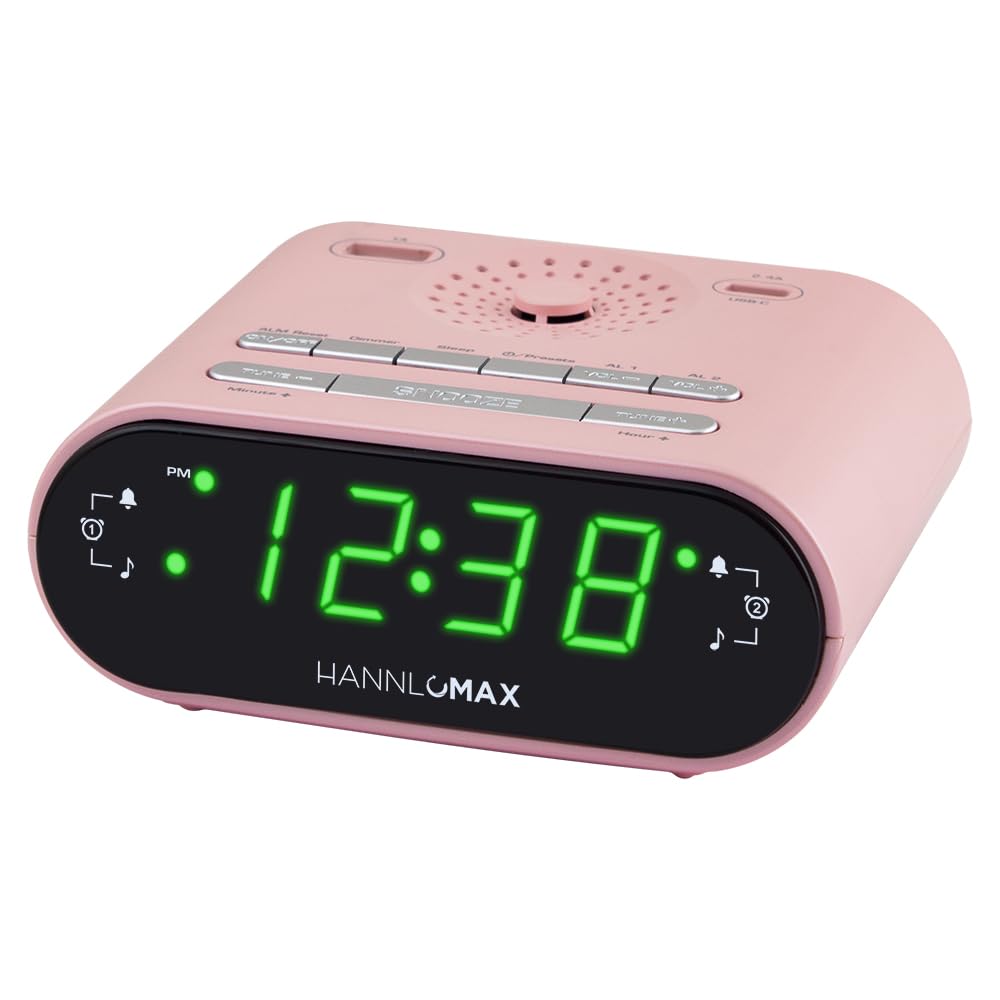 Snapklik.com : HANNLOMAX HX-158CR Alarm Clock Radio, FM Radio, 0.7" LED ...