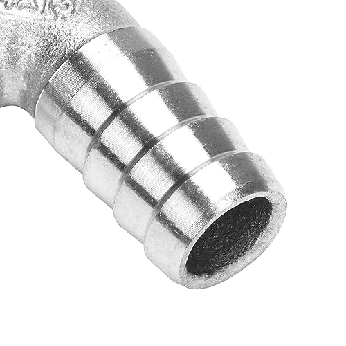 Snapklik.com : 1/2 Hose Barb X 1/4 Male NPT Stainless Steel 90 Degree ...