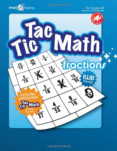 Tic Tac Math Fractions Book and Interactive Math Game App CD: IPMG ...