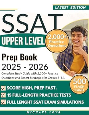 Amazon.com: SSAT Upper Level Prep Book 2025-2026: Complete Study Guide ...