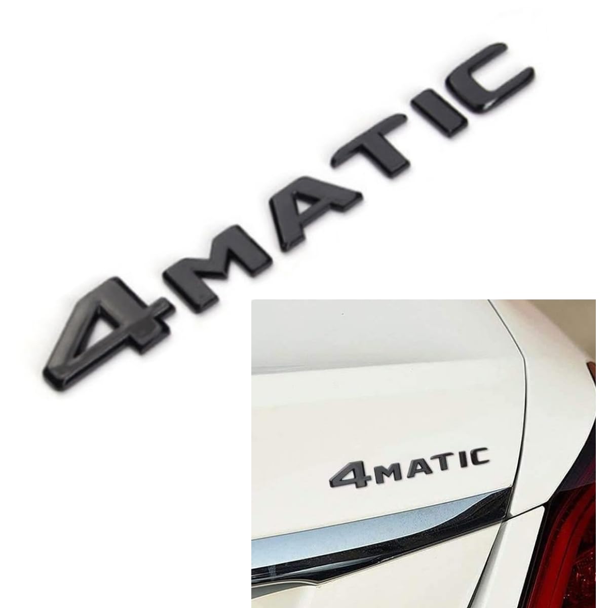 Amazon.com: Car 3D 4MATIC ABS Letter Emblem Replacement Car Badge ...