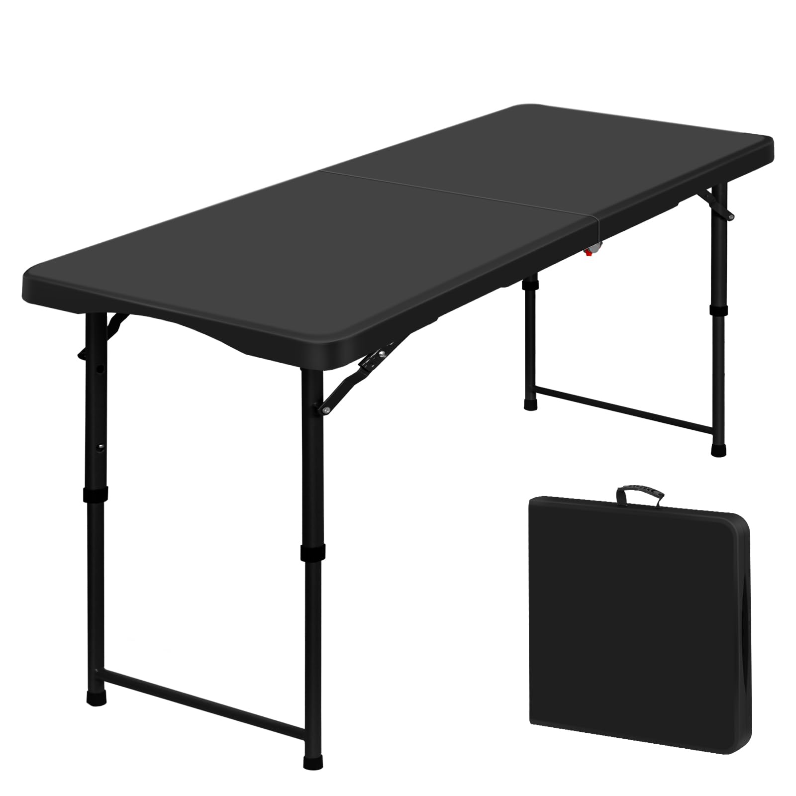 Snapklik.com : Small Folding Tables 4 Foot, Portable Plastic Fold-in ...