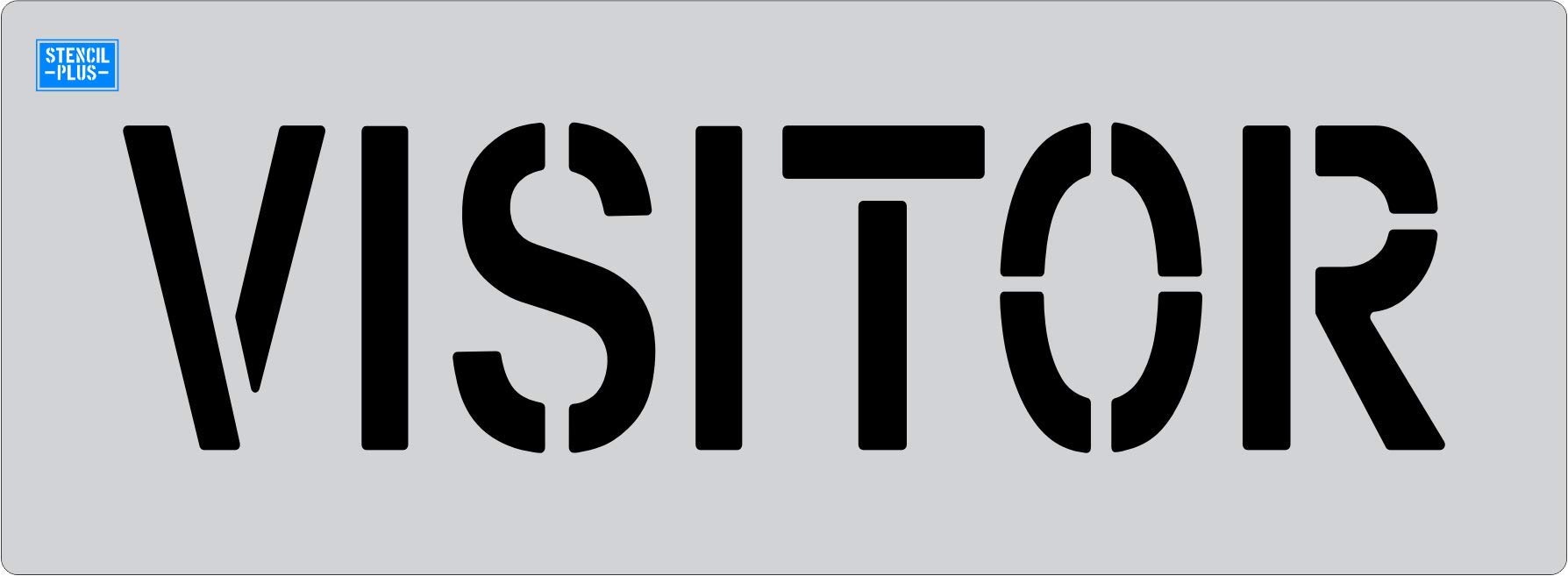 Buy 8" Word - Visitor Parking Lot Pavement Marking Stencil Online at ...