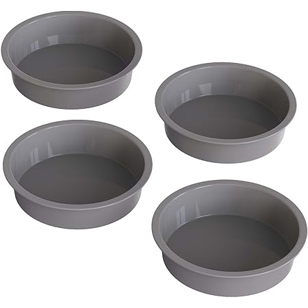 Amazon.com: KEYFIVE Silicone 5 Inch Cake Pan Round, Set of 4 Silicone ...