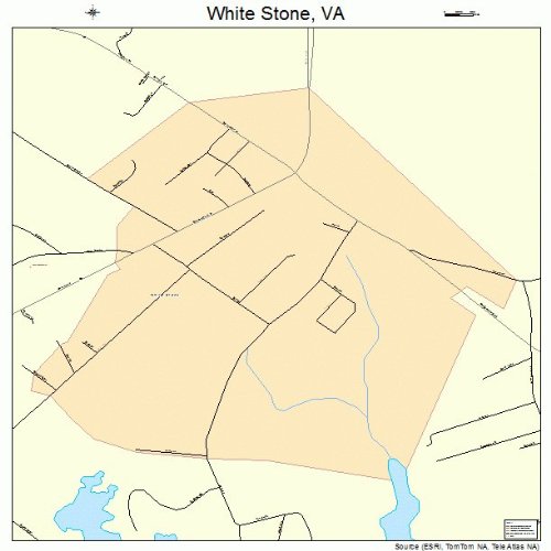 Amazon.com : Large Street & Road Map of White Stone, Virginia VA ...