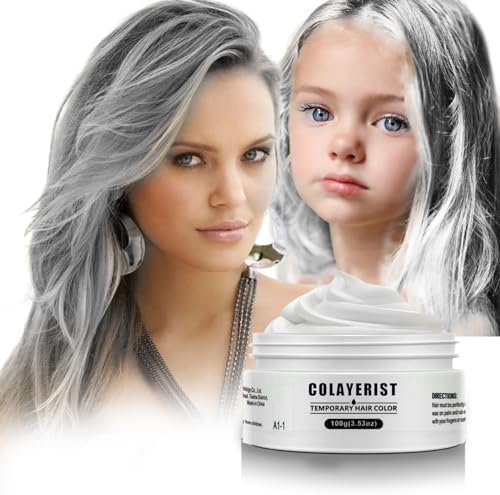Amazon.com : COLAYERIST White Hair Color Wax Temporary Washable ...