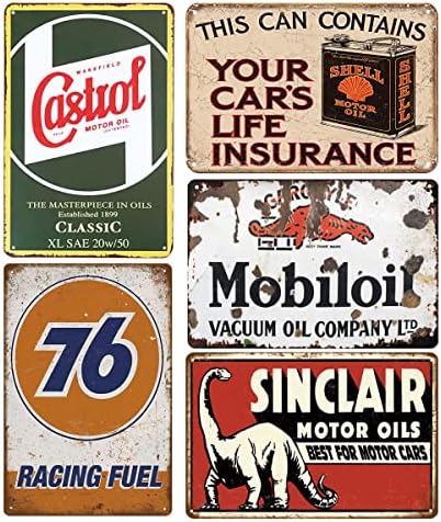 Amazon.com: Vintage Metal Tin Signs Retro Garage Signs For Men Wall ...