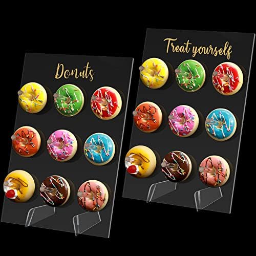 Amazon.com | 2 Pack Donut Stand Display Wall Stand for Dessert Table ...